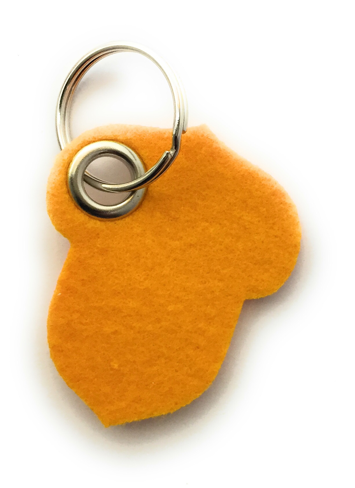 Werbeartikel Filz - Hasel-Nuss gelb optional mit Gravur / Aufdruck ...