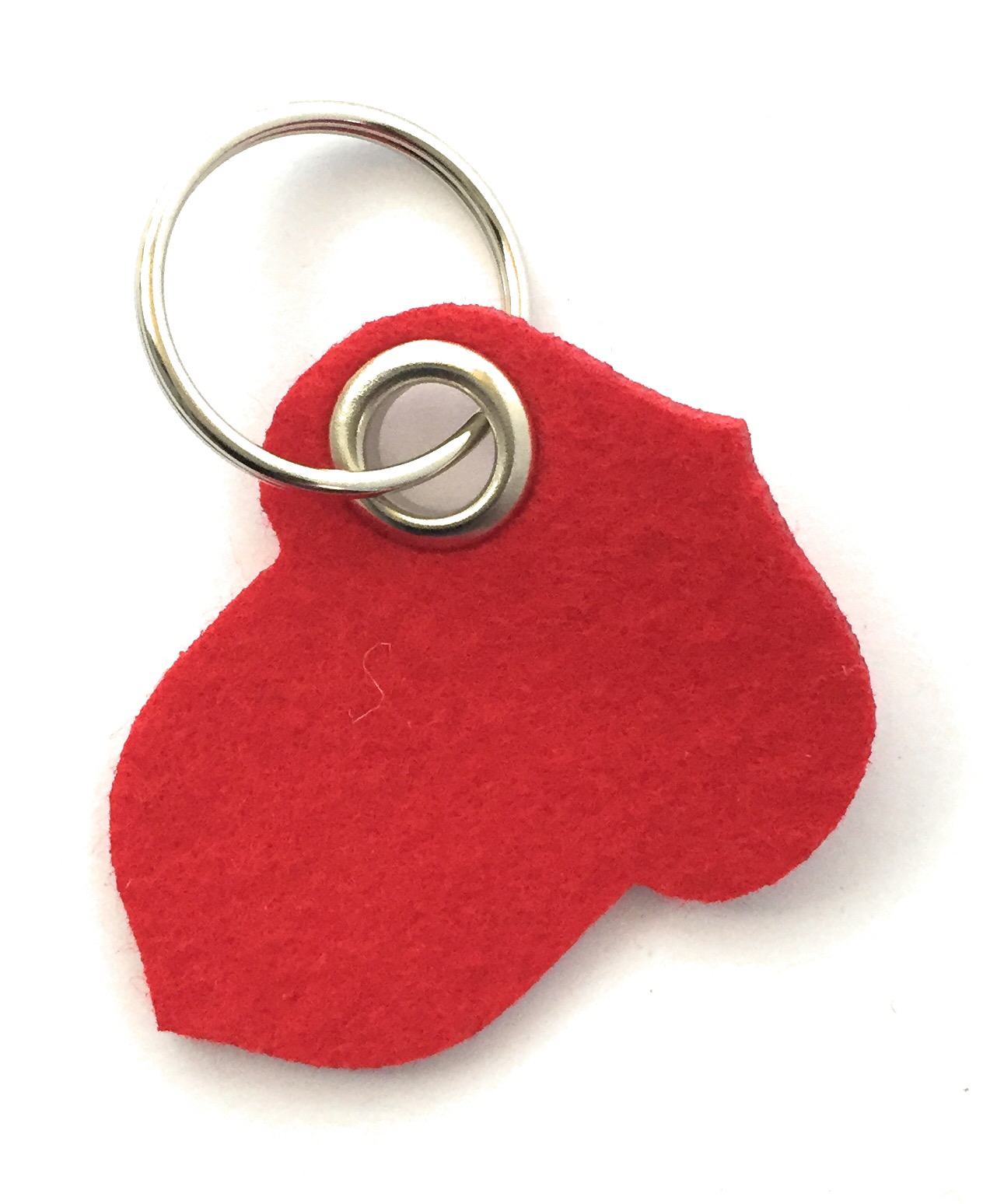 Werbeartikel Filz - Hasel-Nuss rot optional mit Gravur / Aufdruck ...